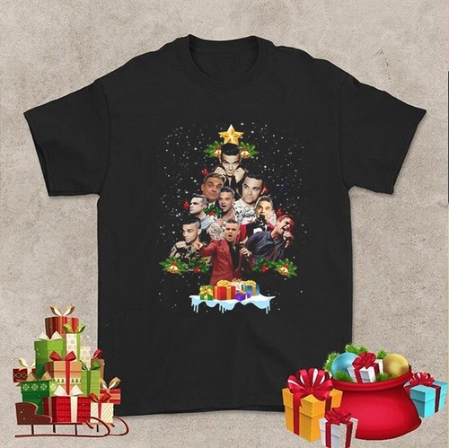 New Rare Robbie Williams Tree Christmas Gift Men S-235XL Shirt 1CM232 ...