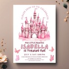 EDITABLE Princess Castle Birthday Invitation Template, Girls Party ...