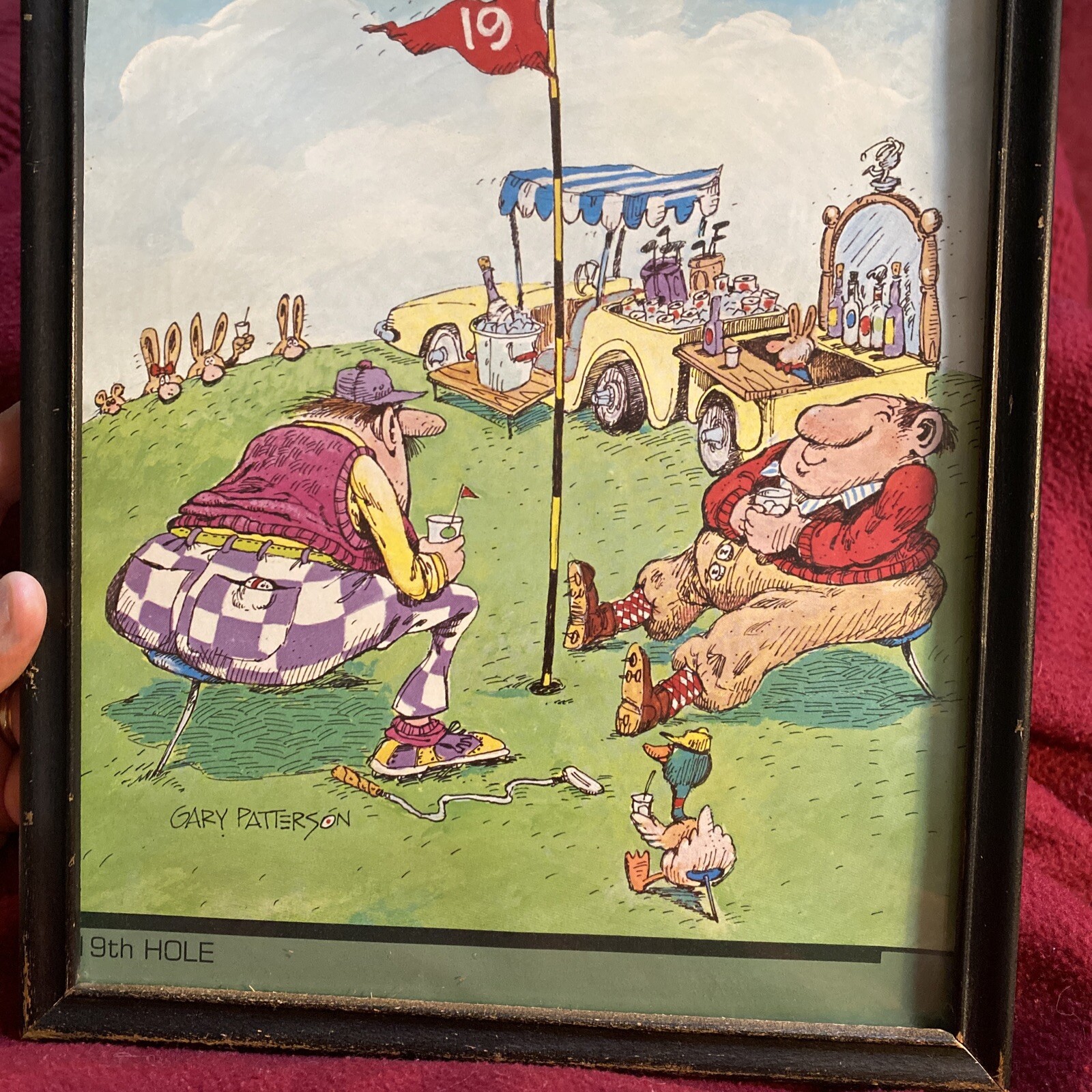 Gary Patterson Golf Print 19th Hole Golf Print Framed 10"x11” | eBay