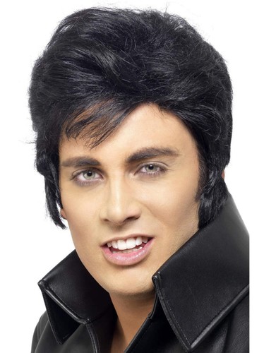 Elvis Presley Wig Adult Black Quiff Iconic Costume Accessory | eBay