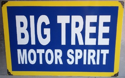 BIG TREE MOTOR SPIRIT ENAMEL SIGN REPRO (MADE TO ORDER) 900MM X 600MM ...