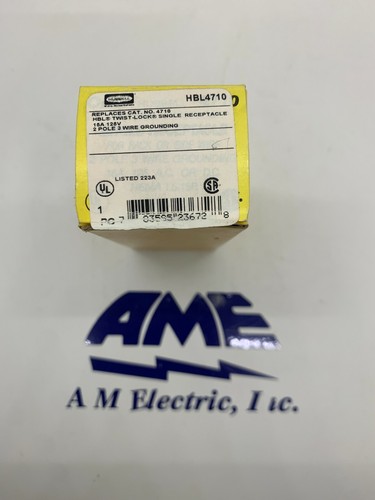 Hubbell HBL4710 Twist-Lock Single Receptacle 15A, 125V, 2 Pole, 3 (I-6 ...