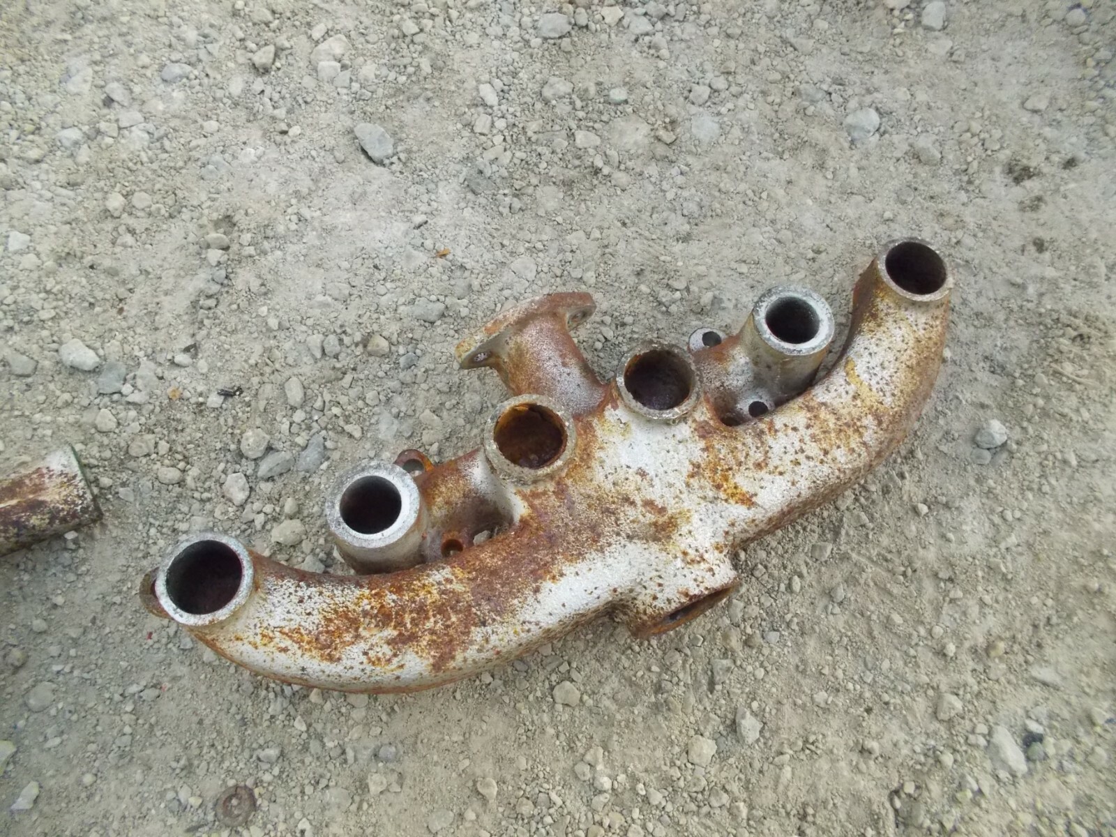 Allis Chalmers AC B tractor exhaust manifold & ORIGINAL Nelson RUST ROT ...
