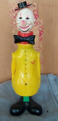 JIMSON PLASTIC CELLULOID TOY CLOWN POP UP LONG NECK FIGURE CUTE FUNNY ...