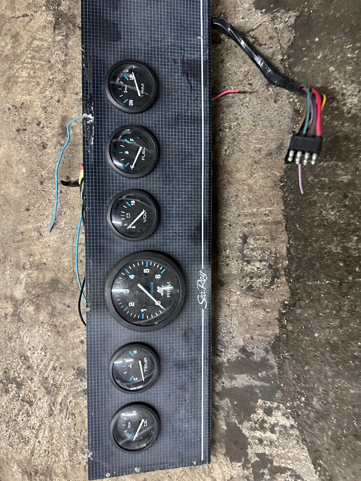 Marine Boat Dashboard panel with Instrument Gauges | eBay