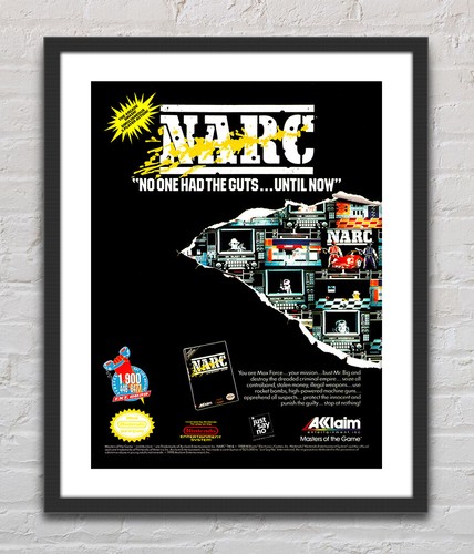 NARC Nintendo NES Glossy Promo Ad Poster Unframed G1952 | eBay