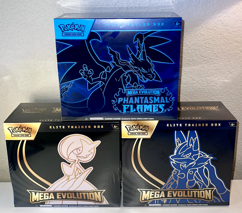 Pokemon Mega Evolution Elite Trainer Box ETB set of 2 and Phantasmal ...