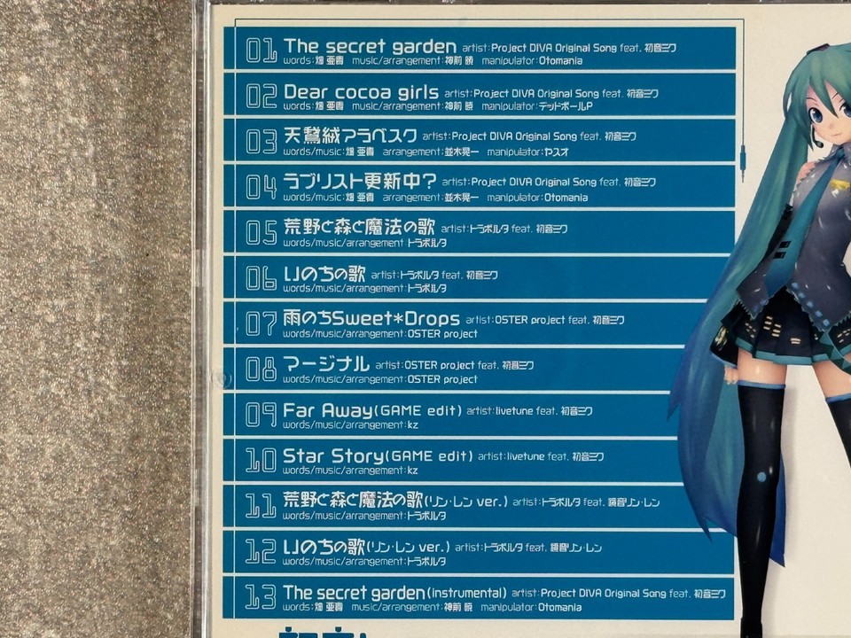 Hatsune Miku Project DIVA Original Song Collection | Vocaloid CD | eBay