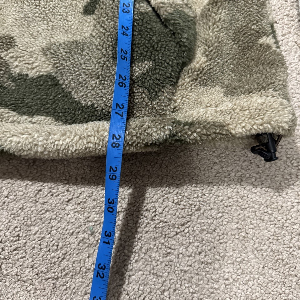 Cabela's Berber Fleece WindShear Hooded 1/4-Zip Pullover Outfitter Camo ...
