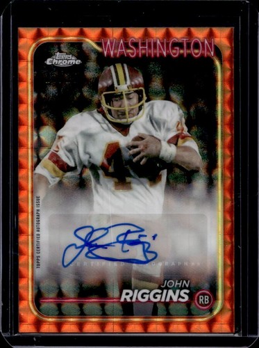 2024 Topps Chrome John Riggins Legends Auto Orange Geometric Refractor ...