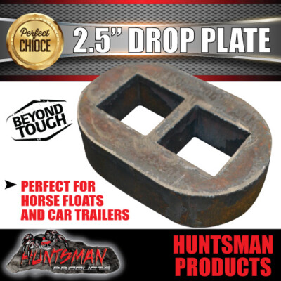 2.5" Drop axle plate suits 50mm square trailer Caravan axle. 40mm thick ...