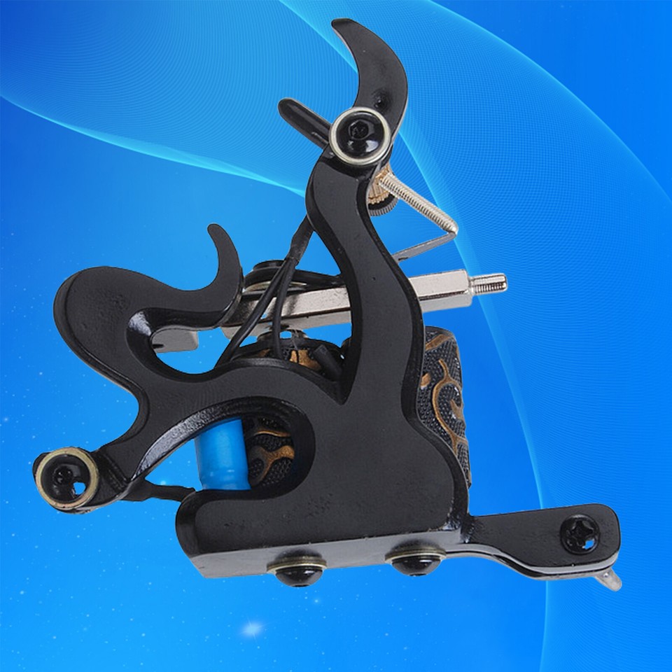 Professional 10 Wrap Coils Tattoo Machine Liner Shader Coil Machine Gun ...