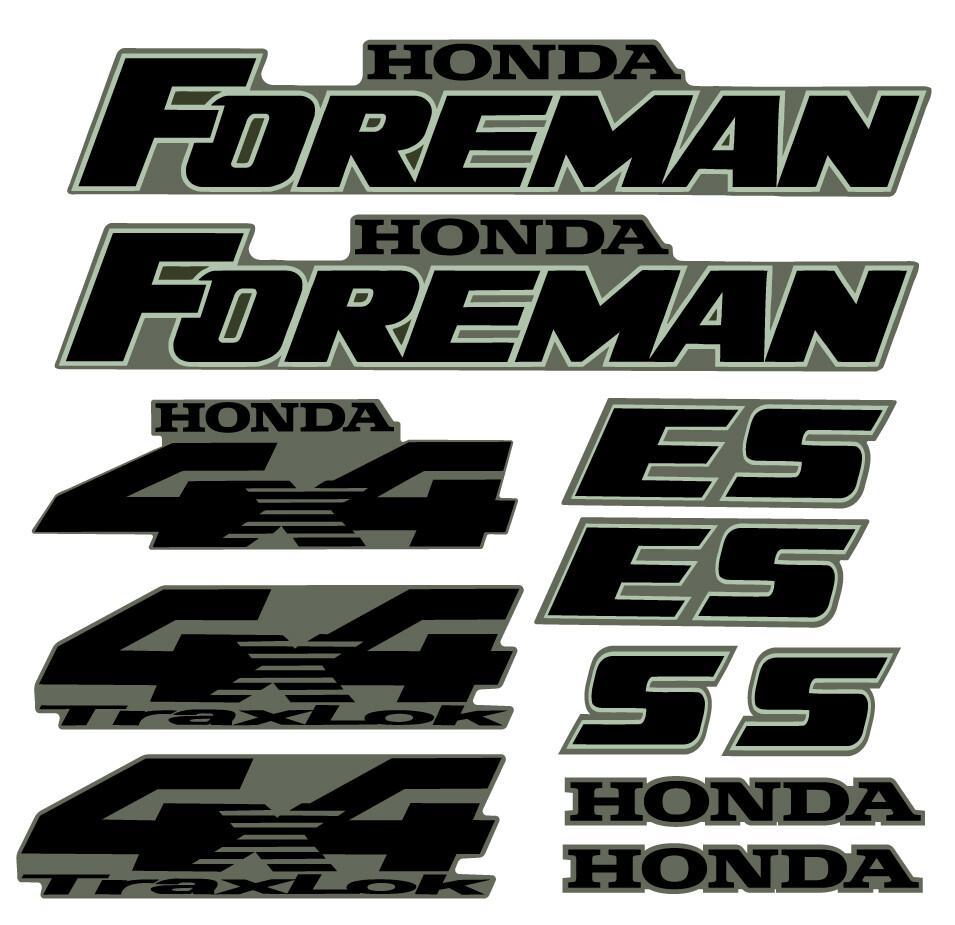 Honda Foreman 400 450 S ES 4x4 OEM Decal Emblem Sticker Kit forman ATV ...