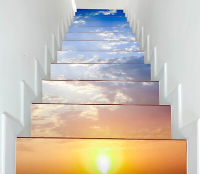 3D Sky Sunshine G203 Stair Risers Decoration Photo Mural Vinyl Decal ...