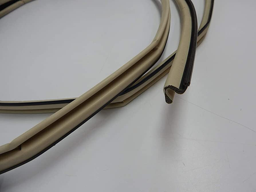 1 in x 96 in Door Seal Weather Strip Beige Vinyl-Clad Foam All-Season ...