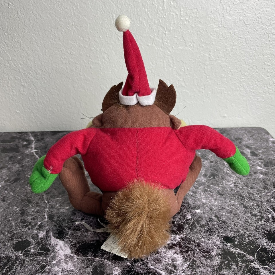 Vintage Looney Tunes Plush Tazmanian Devil Taz Santa Christmas Plush ...
