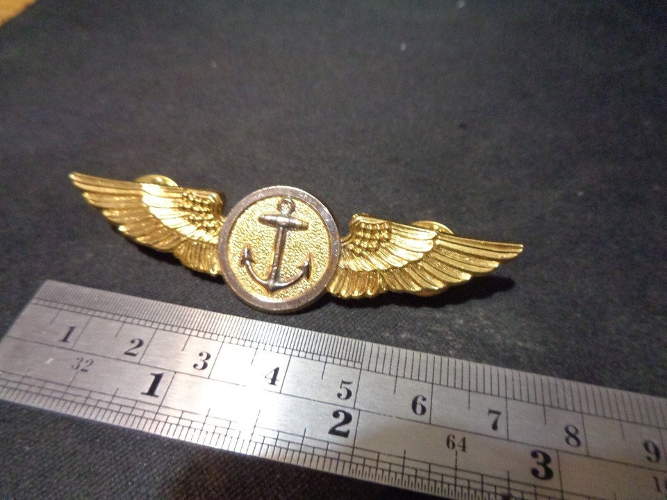 US Navy Naval Aviation Observer Wings Badge Pin clutch back | eBay