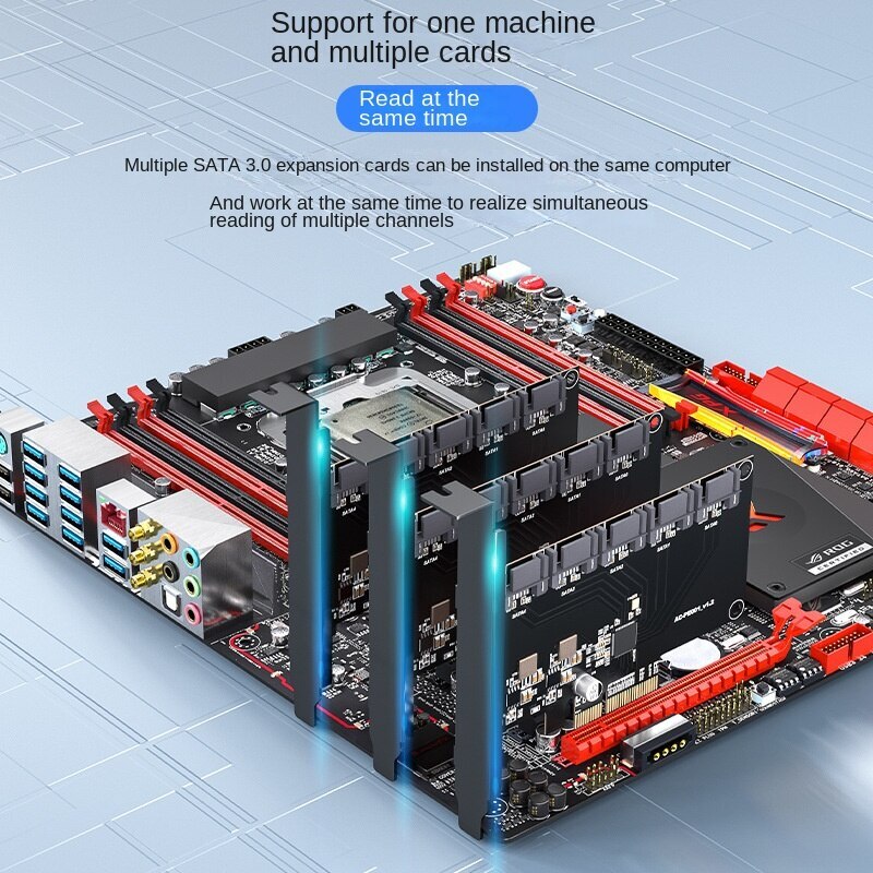 PCIE to 16 10 8-port SATA3.0 adapter card Desktop solid-state drive ...