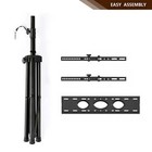 Portable Foldable Tripod TV Stand for TVs up to 75 inch, Height ...