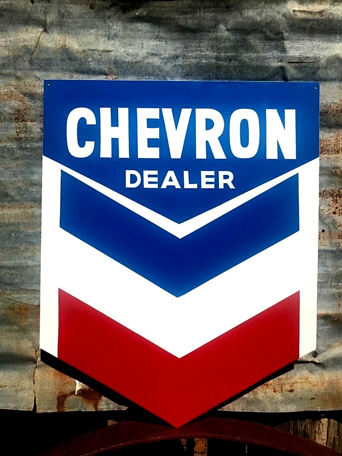 HAND PAINTED CHEVRON Mechanic Shop Gas Oil Station Garage Service SIGN ...