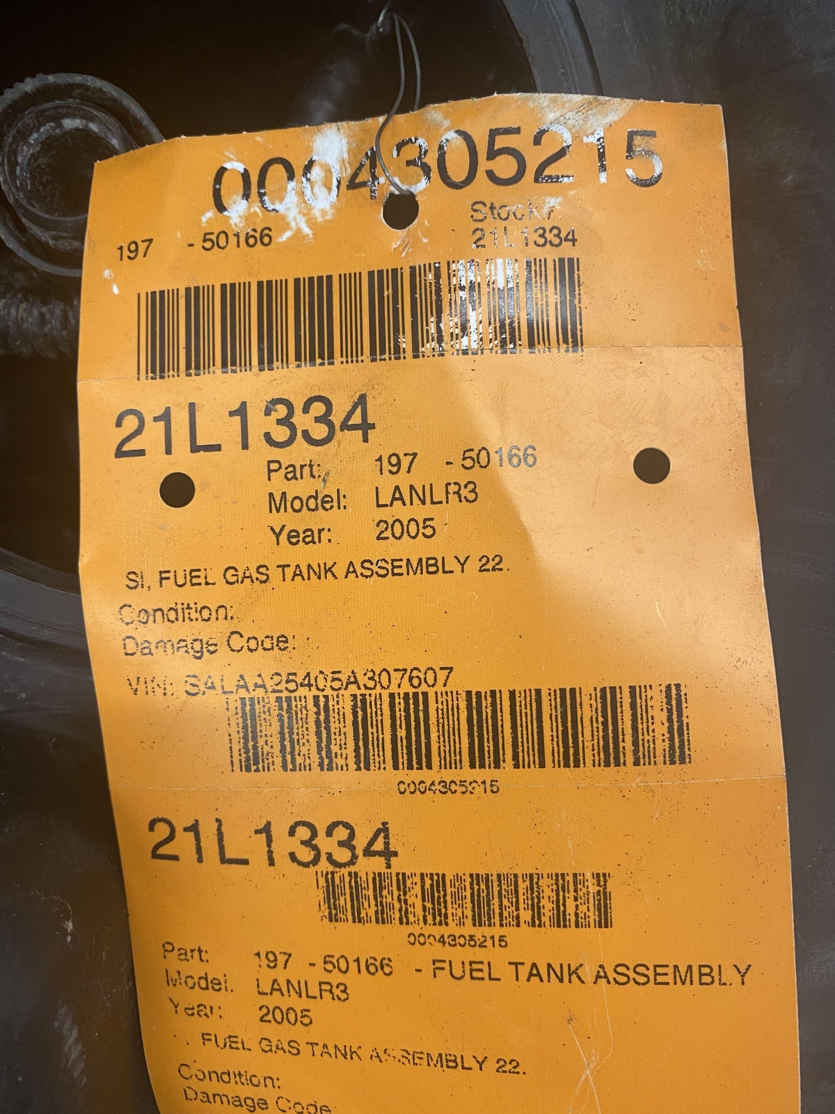 2005-2009 Land Rover LR3 Fuel Gas Tank 22.8 Gallon | 22.8 Gallon | OE ...