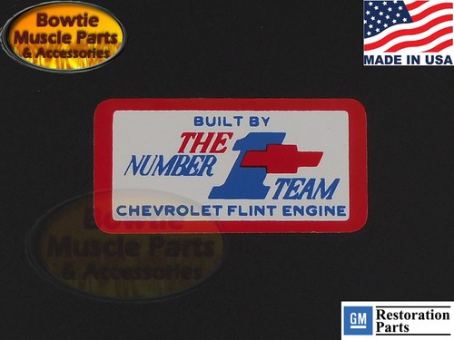 CAMARO CORVETTE CHEVELLE CHEVY FLINT ENGINE DECAL 302 307 327 350 396 ...