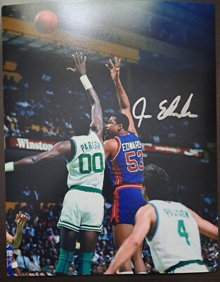 James Edwards Detroit Pistons Signed 8x10 Bad Boys Autograph COA Boston ...
