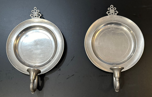 Vtg Preisner Pewter Wall Mount Candle Holders Sconces Satin Silver ...