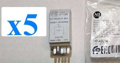 x5 NEW Allen Bradley 700-ADL1R SURGE SUPPRESSOR DIODE+ LED MODULE 6-24 ...