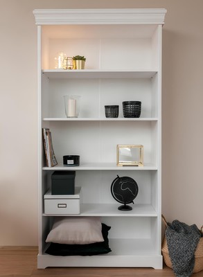 Scaffale classico soggiorno armadi legno mensole libreria stile country ...