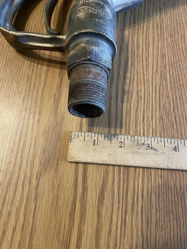 RARE ! WILLIAMS Brass Gas o Gun GAS PUMP Handle Nozzle Cincinnati Ohio ...