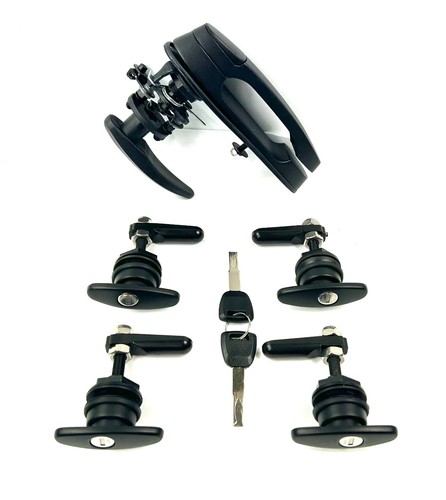 Ute Canopy Rear Window Handle & 4 x Side Lift Up Locks Hardtop Canopies ...