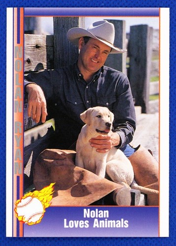 1991 Pacific Nolan Ryan Nolan Loves Animals "Cowboy Nolan With ...