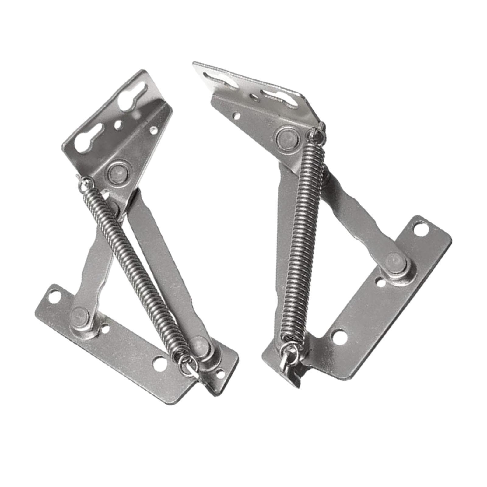 2Pcs 80 Degree Foldable Lifting Brackets Steel Spring Hinge for Folding ...