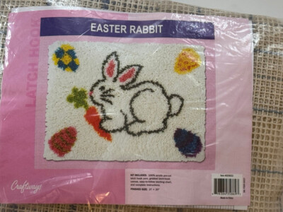 Craftways Latch Hook Rug Kit ~ Easter Rabbit ~ 27" x 20" | eBay