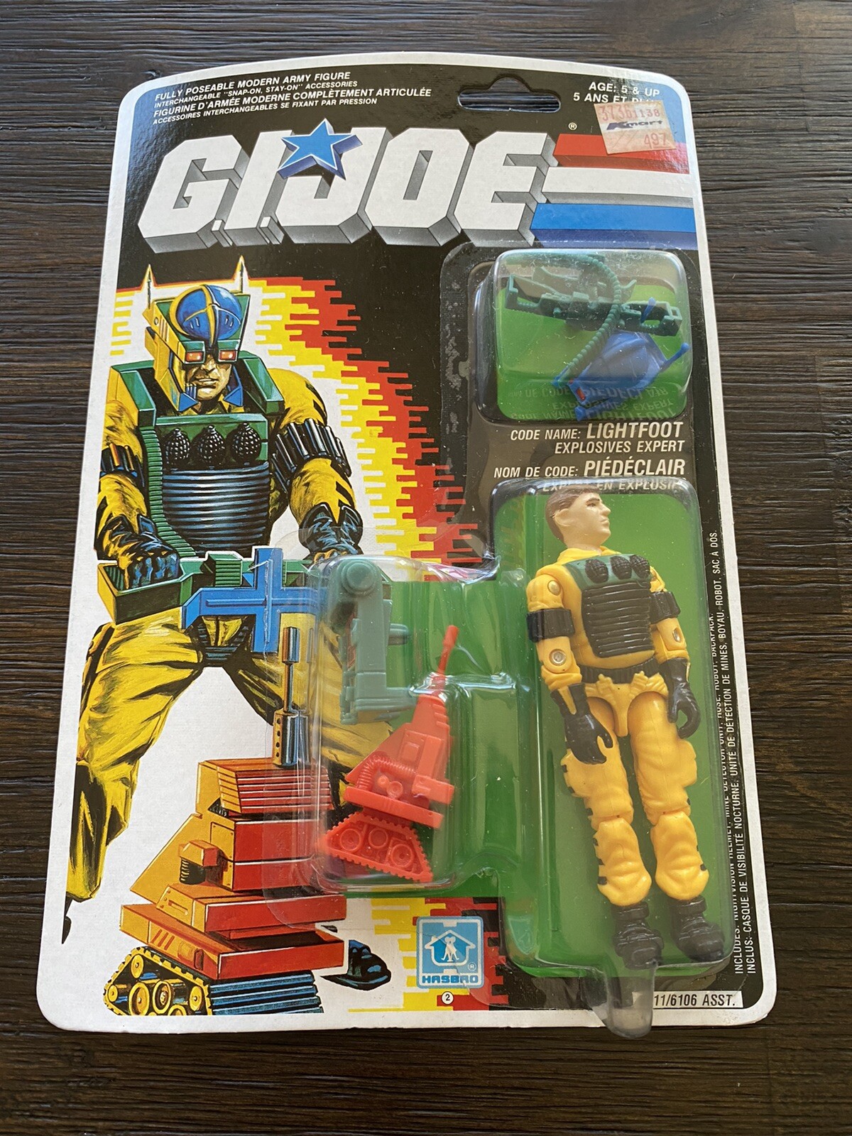 Vintage MOC 1988 GI Joe Lightfoot Action Figure CANADIAN/ FRENCH Card ...