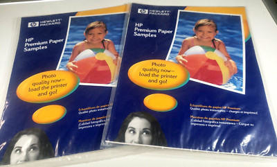 HP Premium Paper Samples Photo Sealed Pk 1 Glossy 2154 Two Packs | eBay