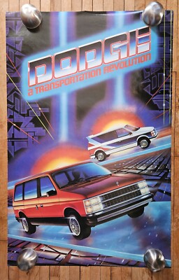 RARE original 1980s Dodge Auto Transportation Revolution Promo Poster ...