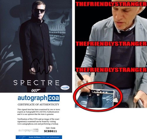 Christoph Waltz signed "SPECTRE" 8x10 Photo EXACT PROOF j BLOFELD 007 ...