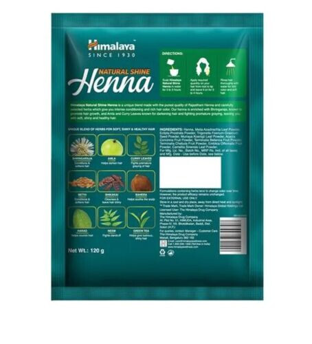 5X Himalaya Natural Shine Henna Mehandi Powder -Hair Color 50g Pack ...