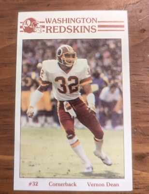 1985 Frito Lay Washington Redskins Police Vernon Dean #6 Football Card ...
