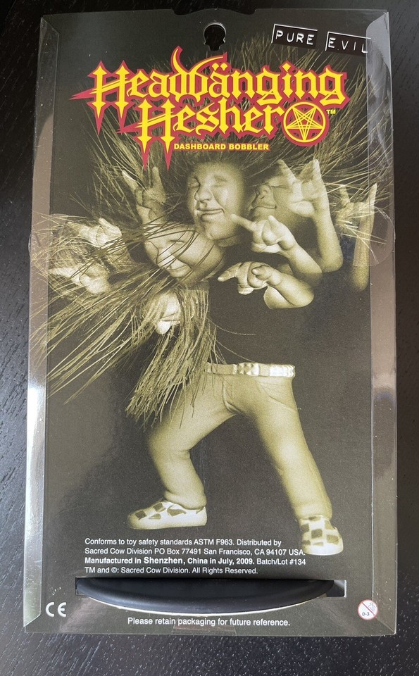 NEW Headbanging Hesher Dashboard Bobblehead HEAVY METAL Headbanger Rock ...