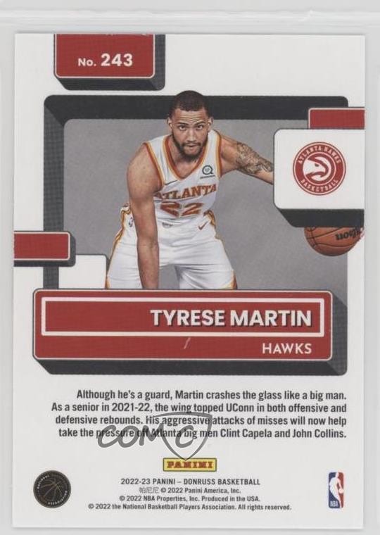 2022-23 Panini Donruss Rated Rookie Tyrese Martin #243 Rookie RC | eBay