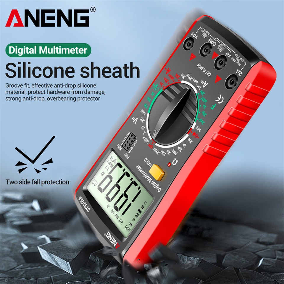 Professional Digital Multimeter Voltmeter Ohmmeter Ammeter Multi Tester ...