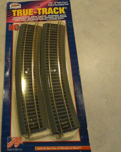 ATLAS #463 HO TRUE-TRACK 22" RADIUS ROADBED TRACK 4 PACK NEW IN ...