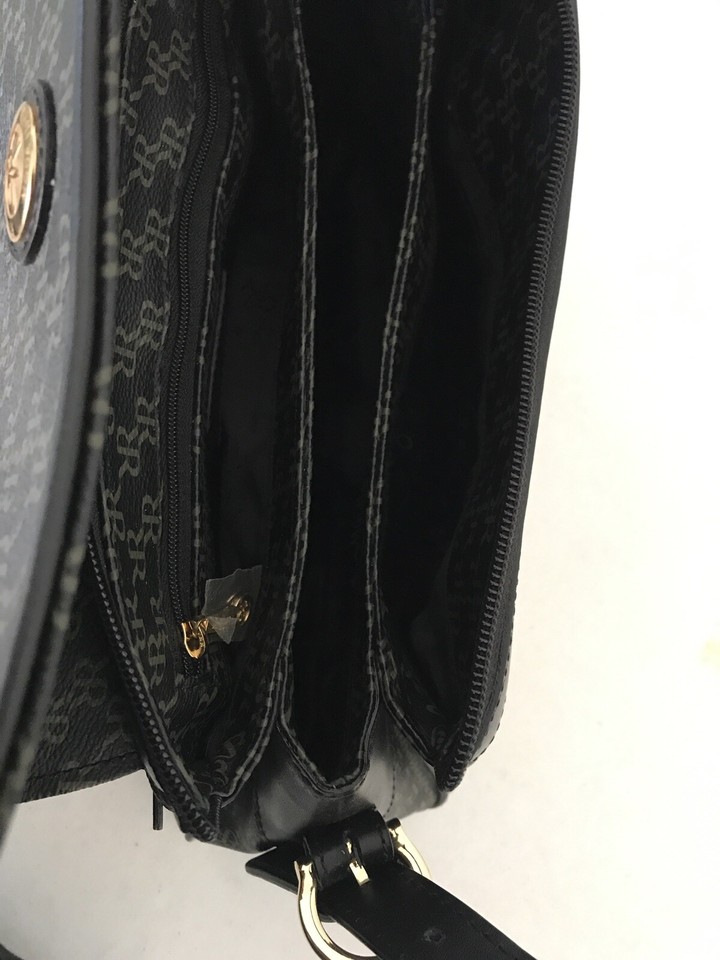 Rioni Moda Italia Black Monogram Shoulder Bag | eBay