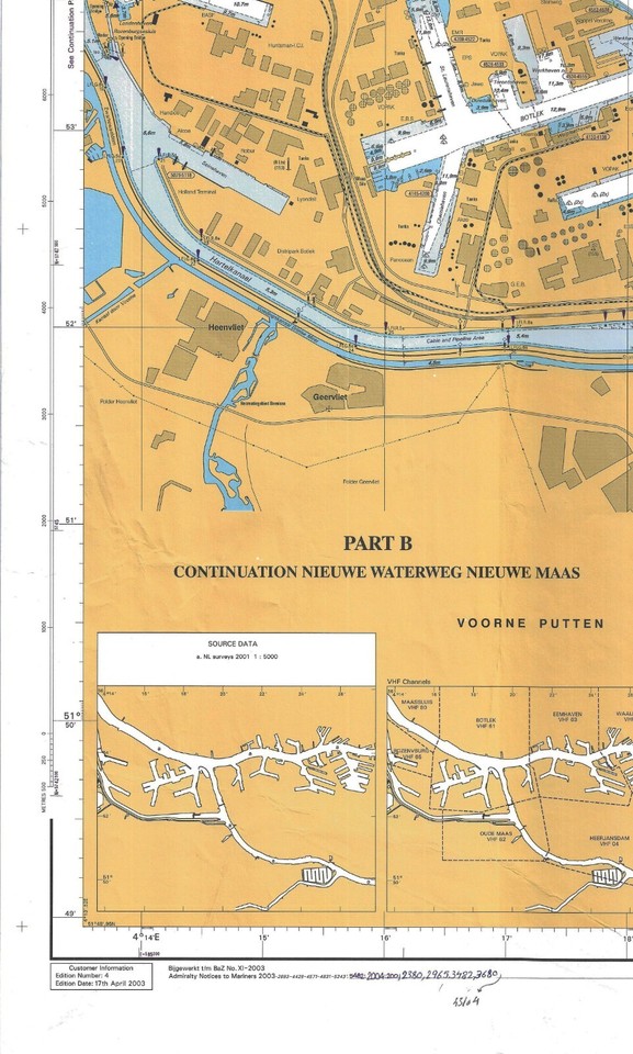 Admiralty 132 Nieuwe Waterweg Nieuwe Maas Oude Maas Europoort Hoek Van ...