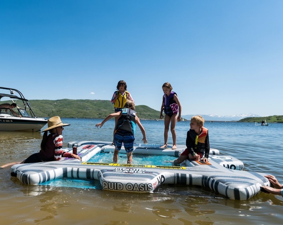 8 Person Inflatable Floating Party Island Lounge Large Lake Raft Float ...