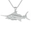 Sterling Silver BLUE MARLIN Fish Pendant, Made in USA, Italian Box ...