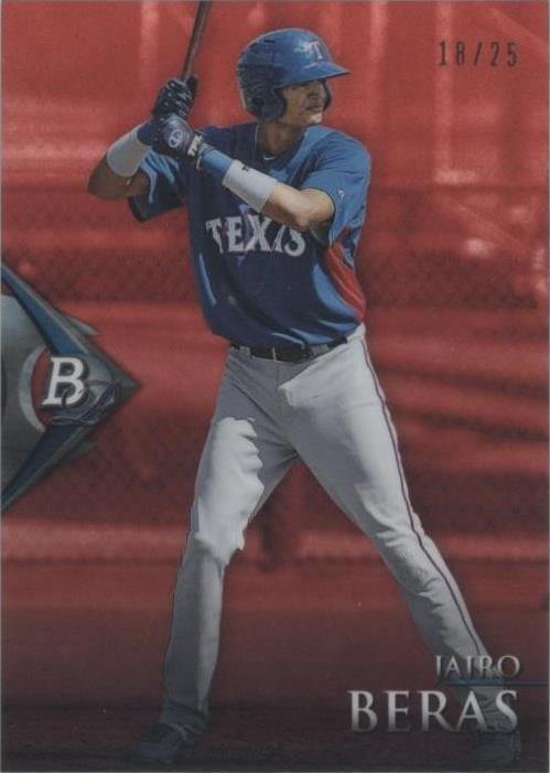 2014 Bowman Platinum - Chrome Prospects Jairo Beras #BPCP92 Ruby /25 ...